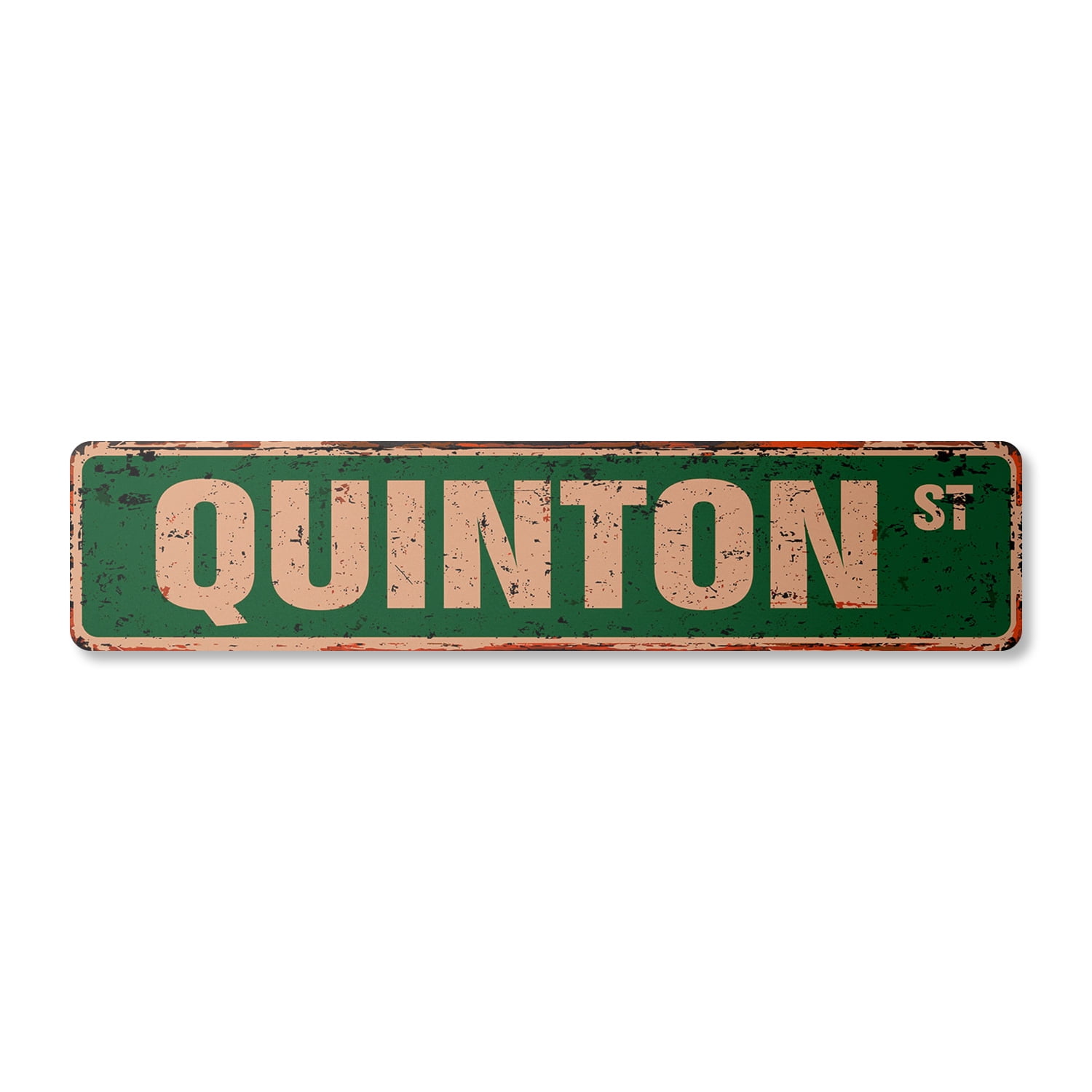 QUINTON Vintage Plastic Street Sign Childrens Name Room Sign | Indoor ...