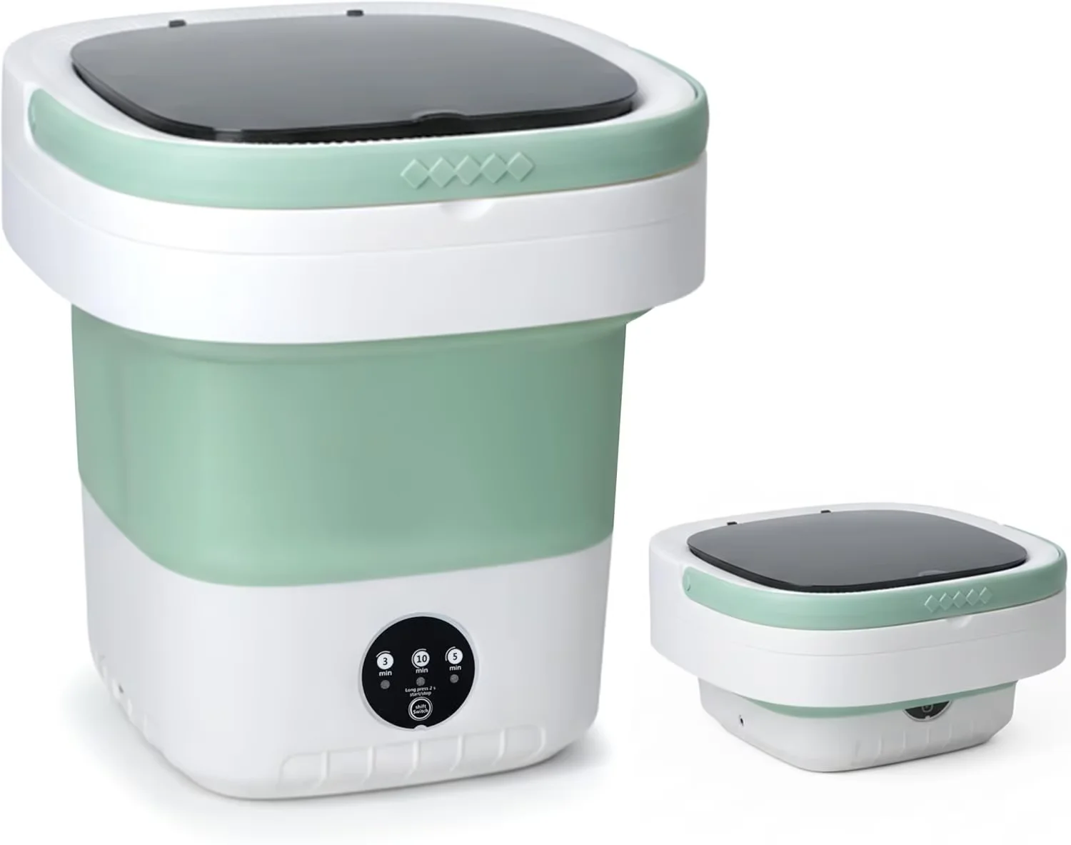 QUIOCOZY Portable Washing Machine, 16L Mini Foldable Washer with Spin ...