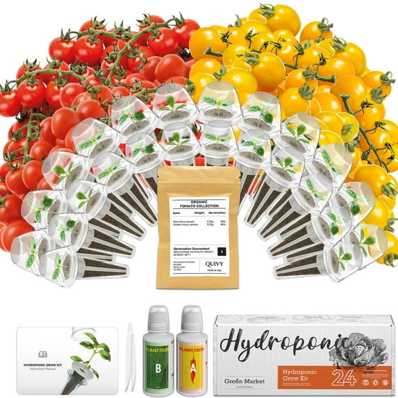QUIVY Tomato Seed Pod Kit for AeroGarden, Ahopegarden, iDOO Indoor ...