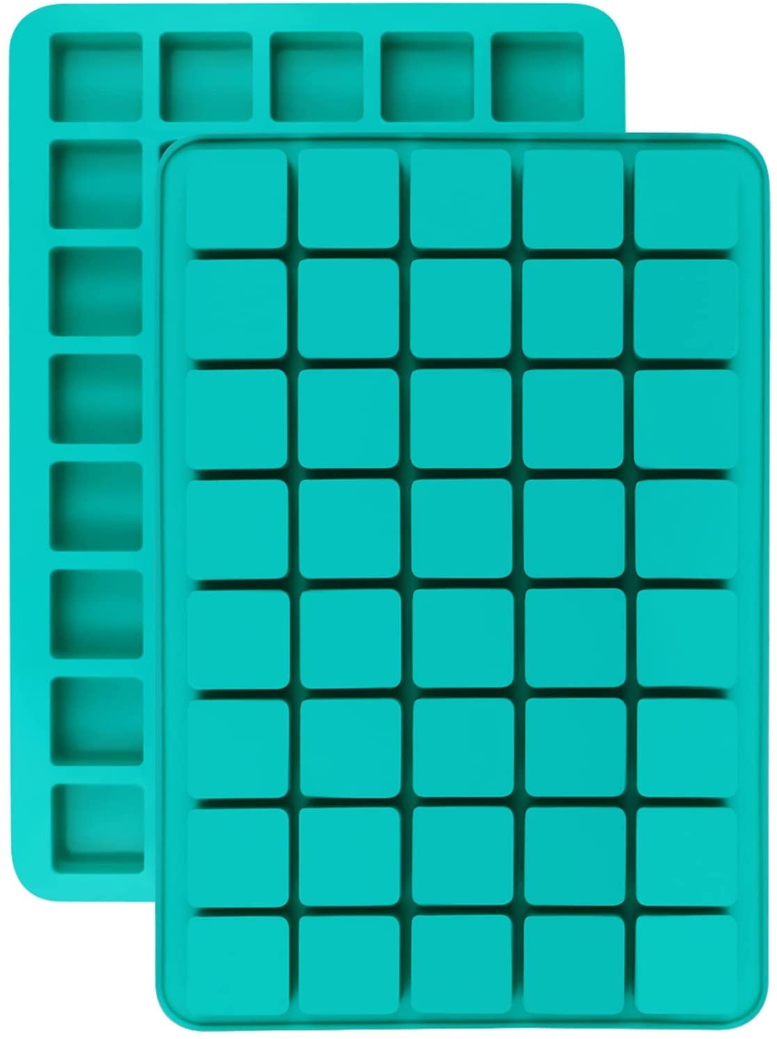 WSNIJFU 2 Pack 40-Cavity Square Caramel Candy Silicone Molds,Chocolate ...