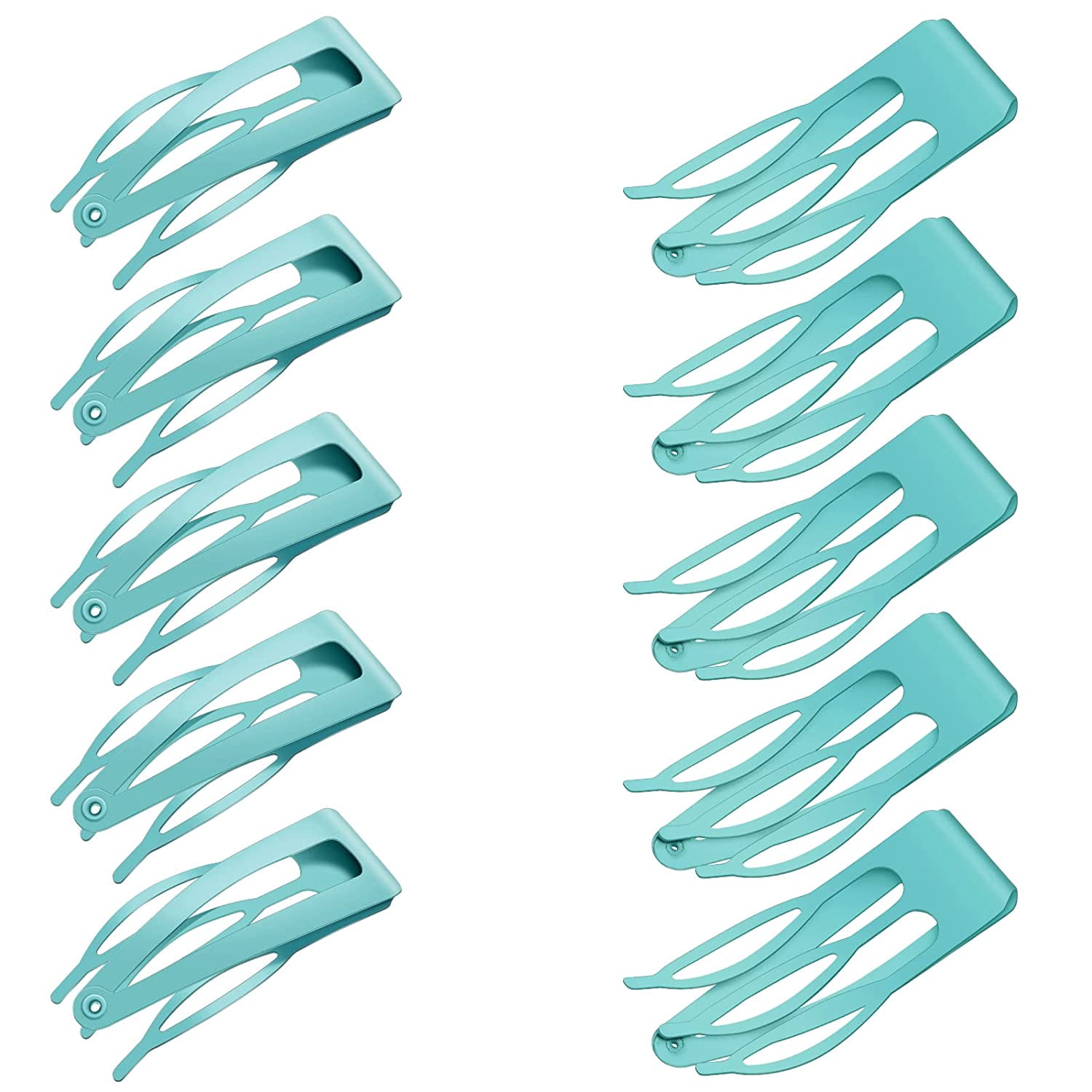 QUMENEY 24 Pieces Double Grip Hair Clips Metal Snap Hair Clips Women ...
