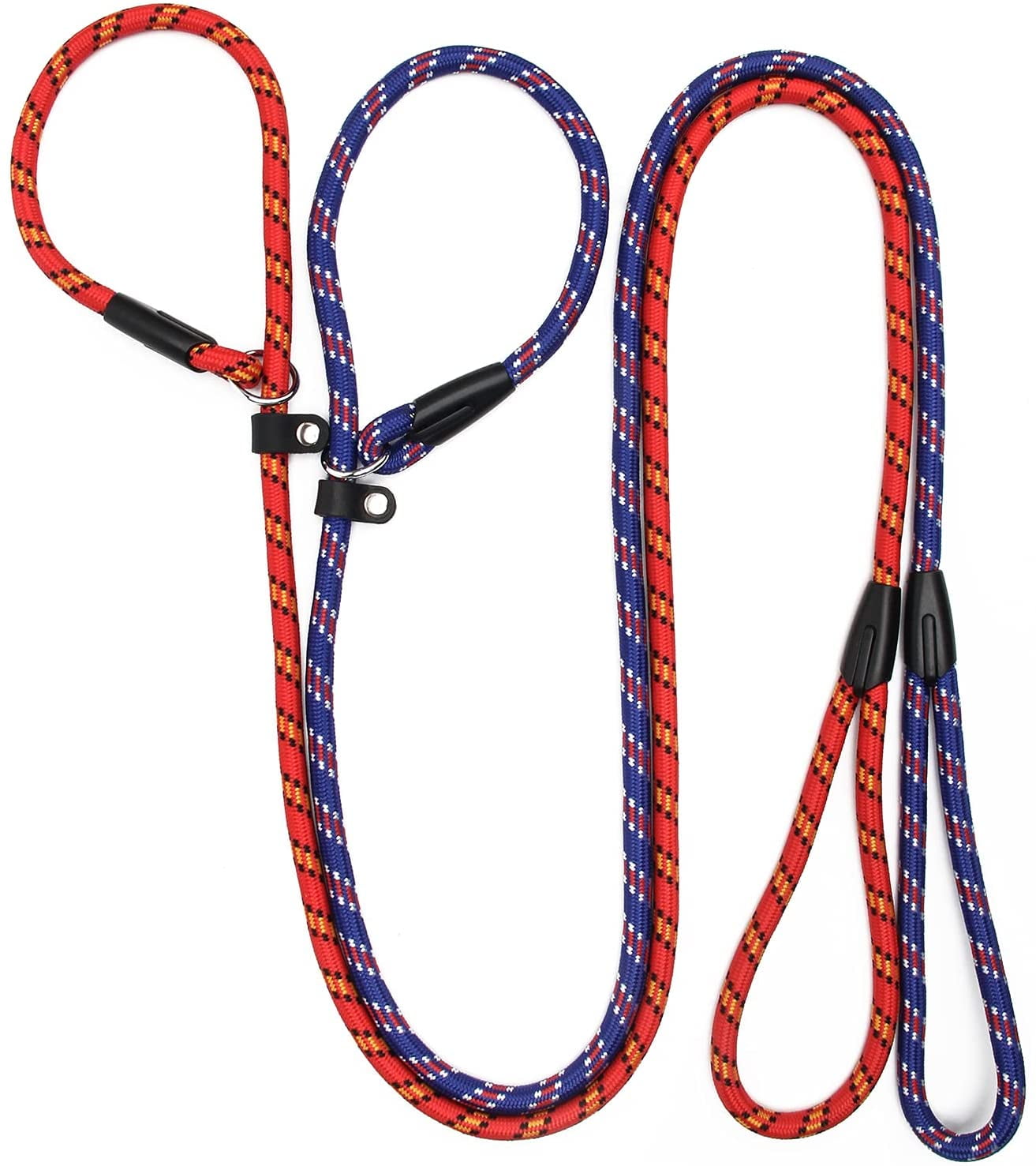 QUMENEY 2PCS Durable Dog Slip Rope Leash, 5 FT Dog Training Leash ...