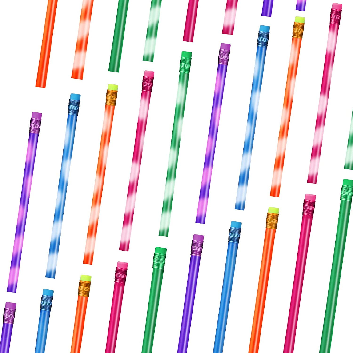 WSNIJFU 30Pcs Color Changing Mood Pencil with Eraser Wooden Pencils ...