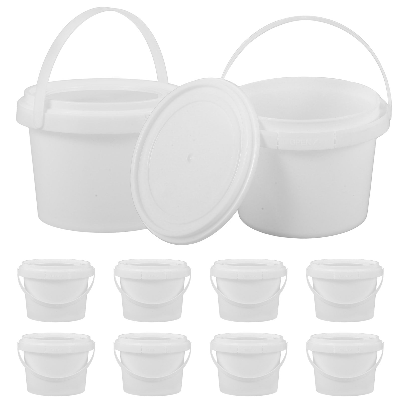 QUMONIN 10pcs DIY Ice Cream Box Homemade Ice Cream Box Crisper Refrigerator Storage Box with Lid ...