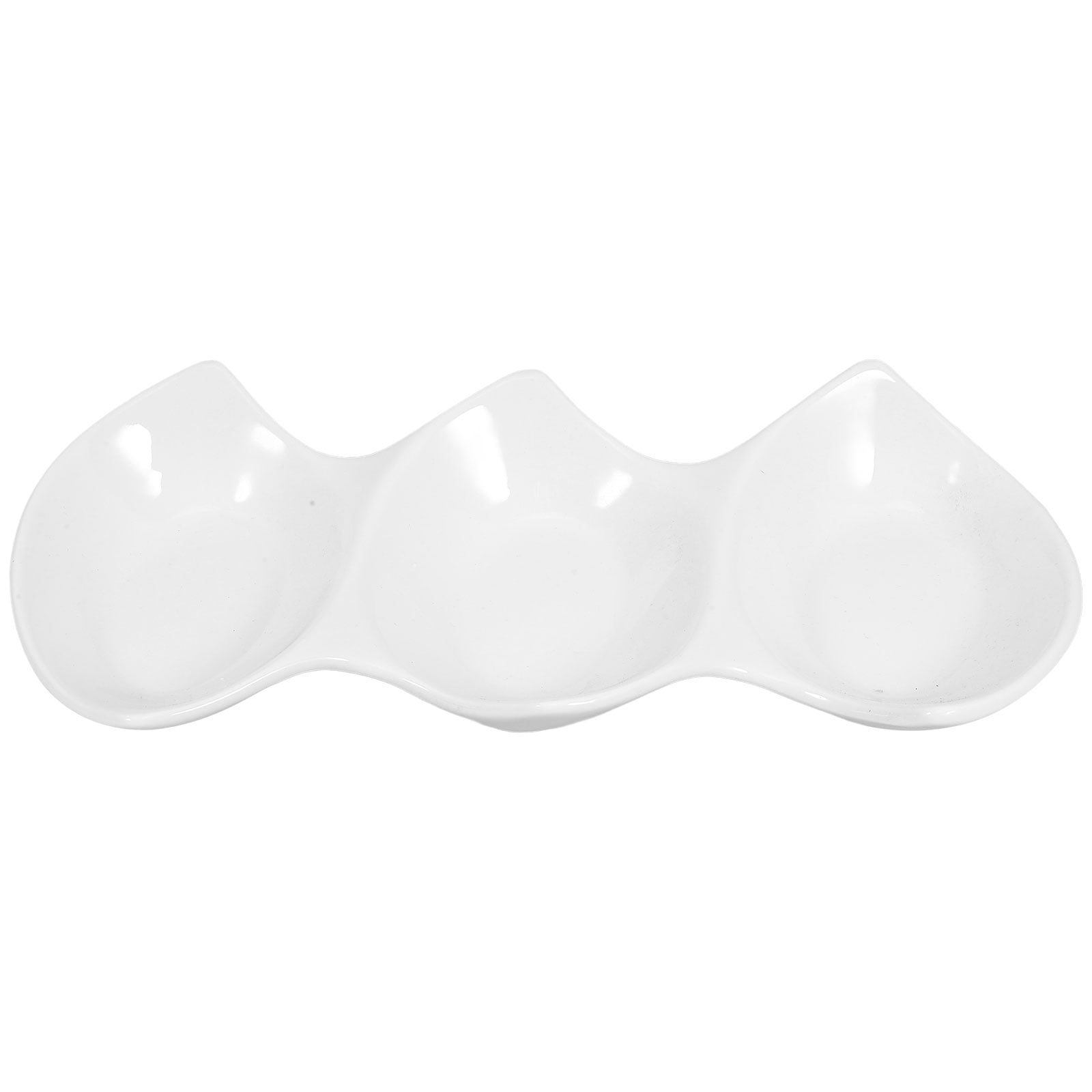 QUMONIN 3 Compartment Sauce Dipping Bowls for Restaurant Kitchen and ...
