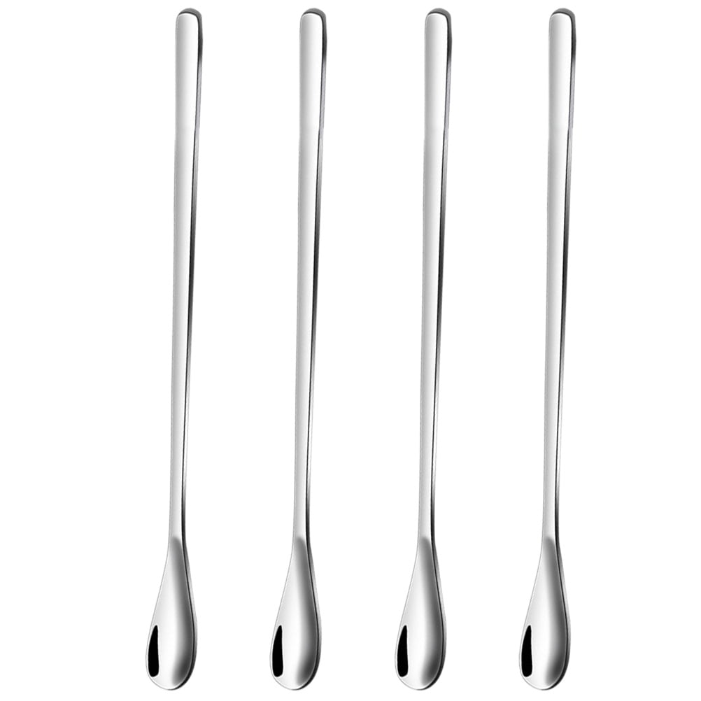 QUMONIN 4pcs Stainless Steel Mixing Spoons with Long Handle - Walmart.com