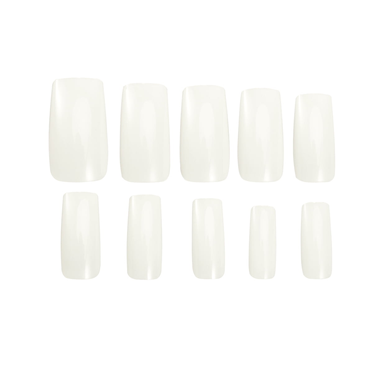 QUMONIN 500 Clear Acrylic Full Cover False Nails Natural Color Tips ...