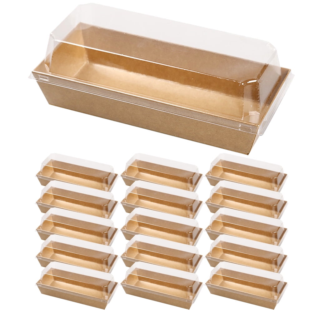 QUMONIN 50Pcs Swiss Roll Boxes Multi-function Dessert Packing Boxes ...