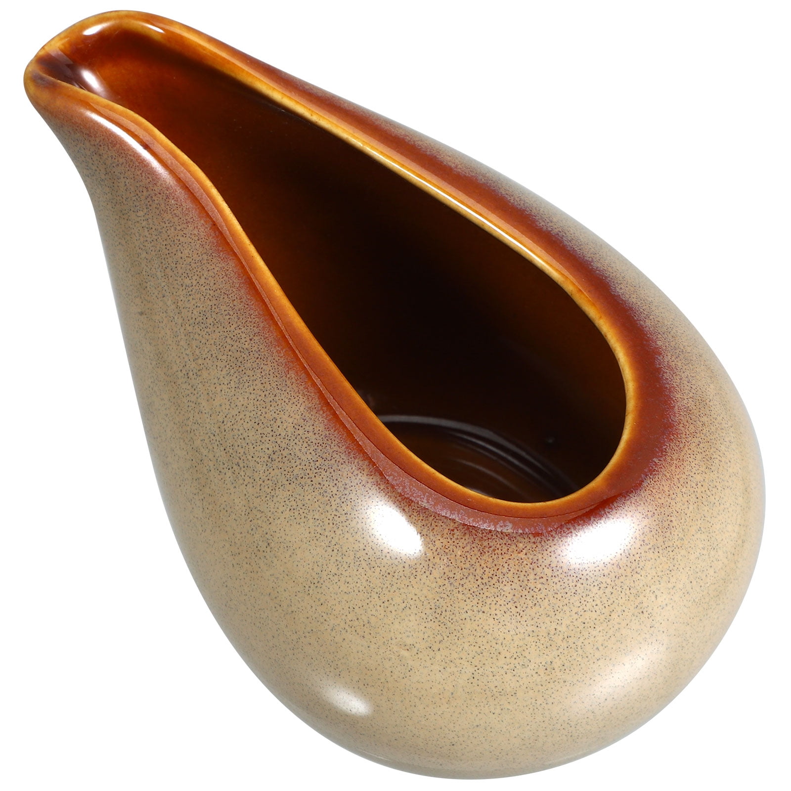 QUMONIN Ceramic Sauce Pitcher Creamer Gravy Boat Dressing Serving ...