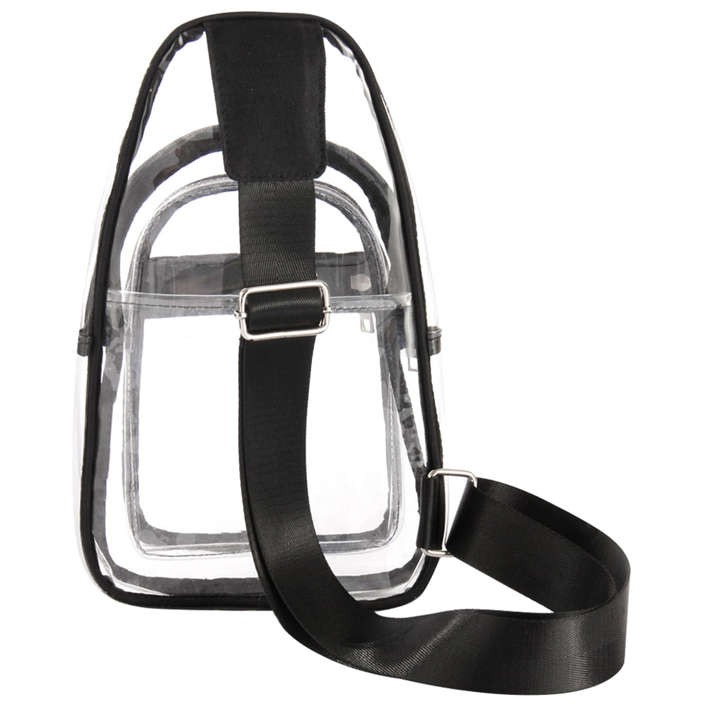 QUMONIN Clear Small Sling Bag for Travel - Portable Crossbody Chest ...