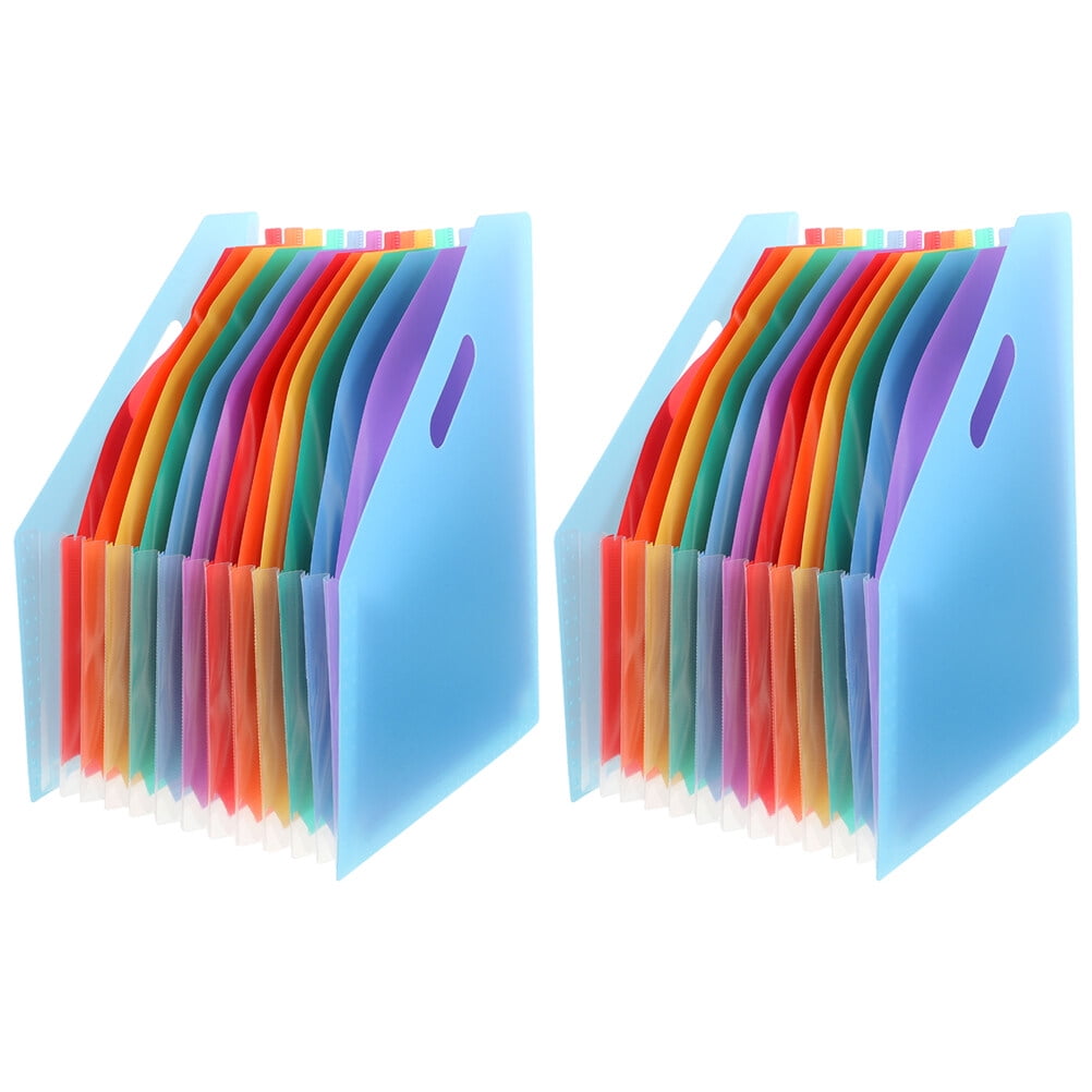 QUMONIN Desktop Organizer 2Pcs Expanding File Folders A4 Paper ...