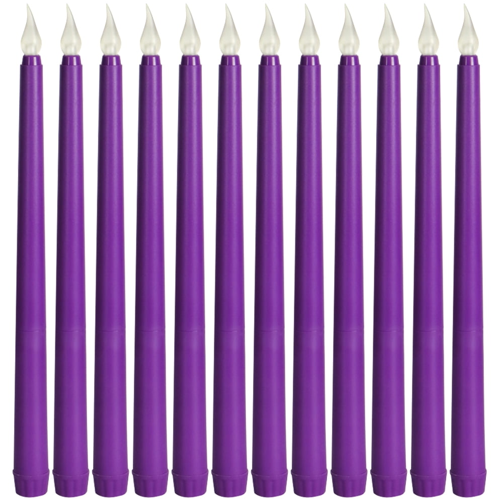 QUMONIN Electric LED Candlesticks 12pcs Flameless Battery Operated ...