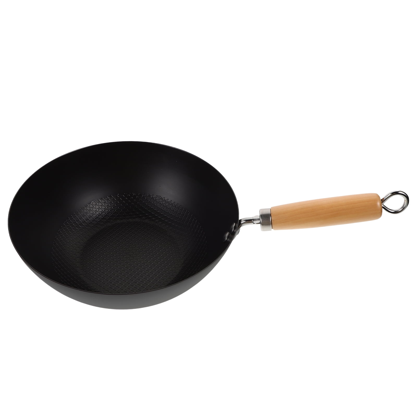 QUMONIN Small Wrought Iron Wok Pan Single Person Wok Gas Stove ...