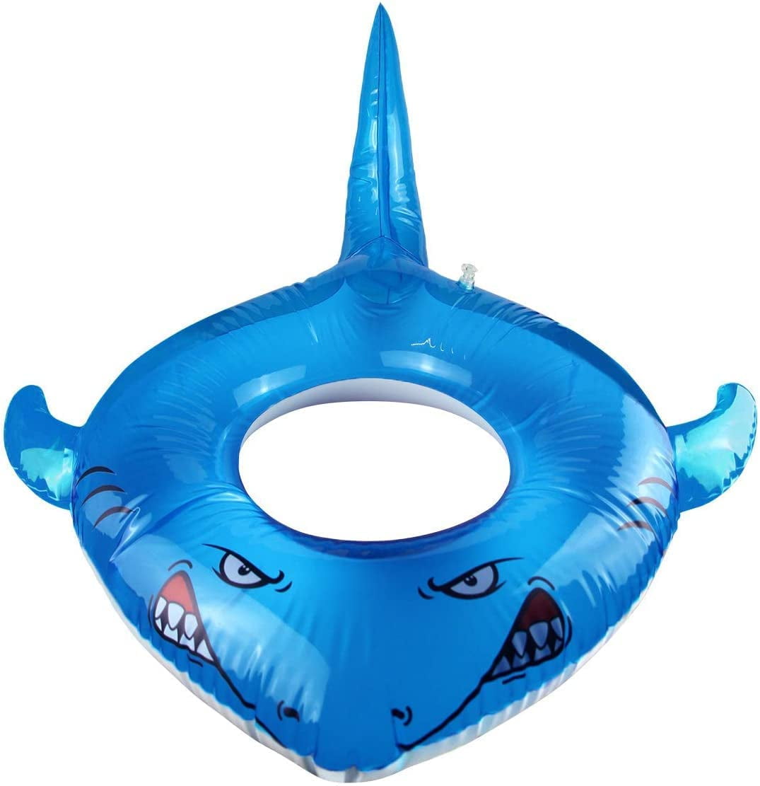 QUN FENG Inflatable Pool Swimming Ring Water Float Shark for Kids and ...