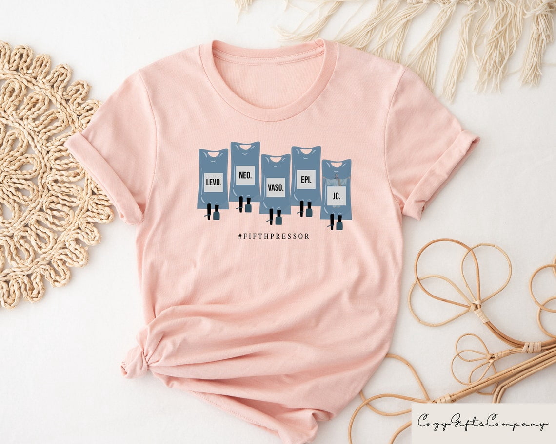 QUNHSHIRT ICU Nurse Shirt, NICU Nurse Gifts, Jesus Christ Fifth Pressor ...