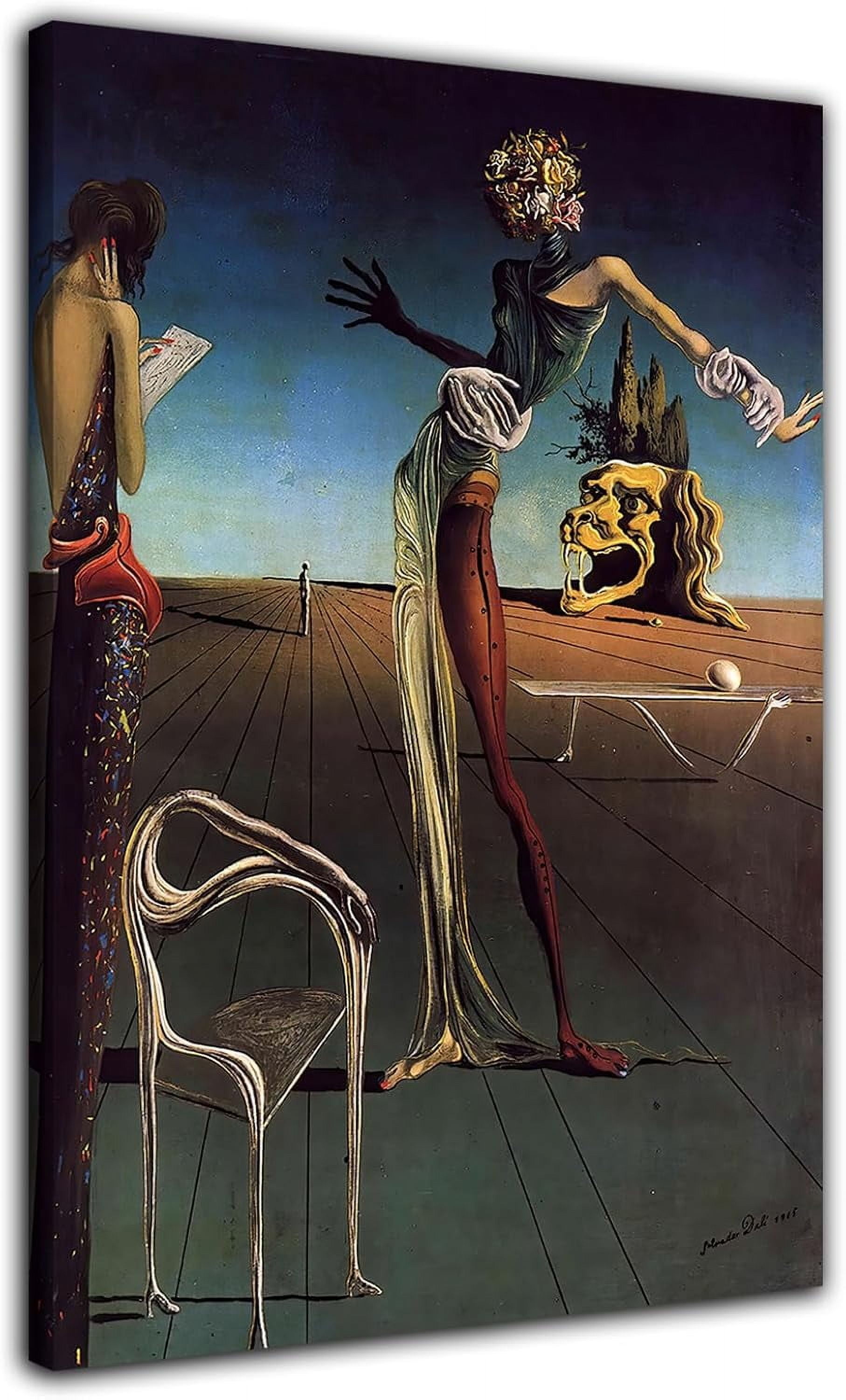 QUNYAAE Salvador Dali Art Painting Woman With a Head of Roses Poster ...
