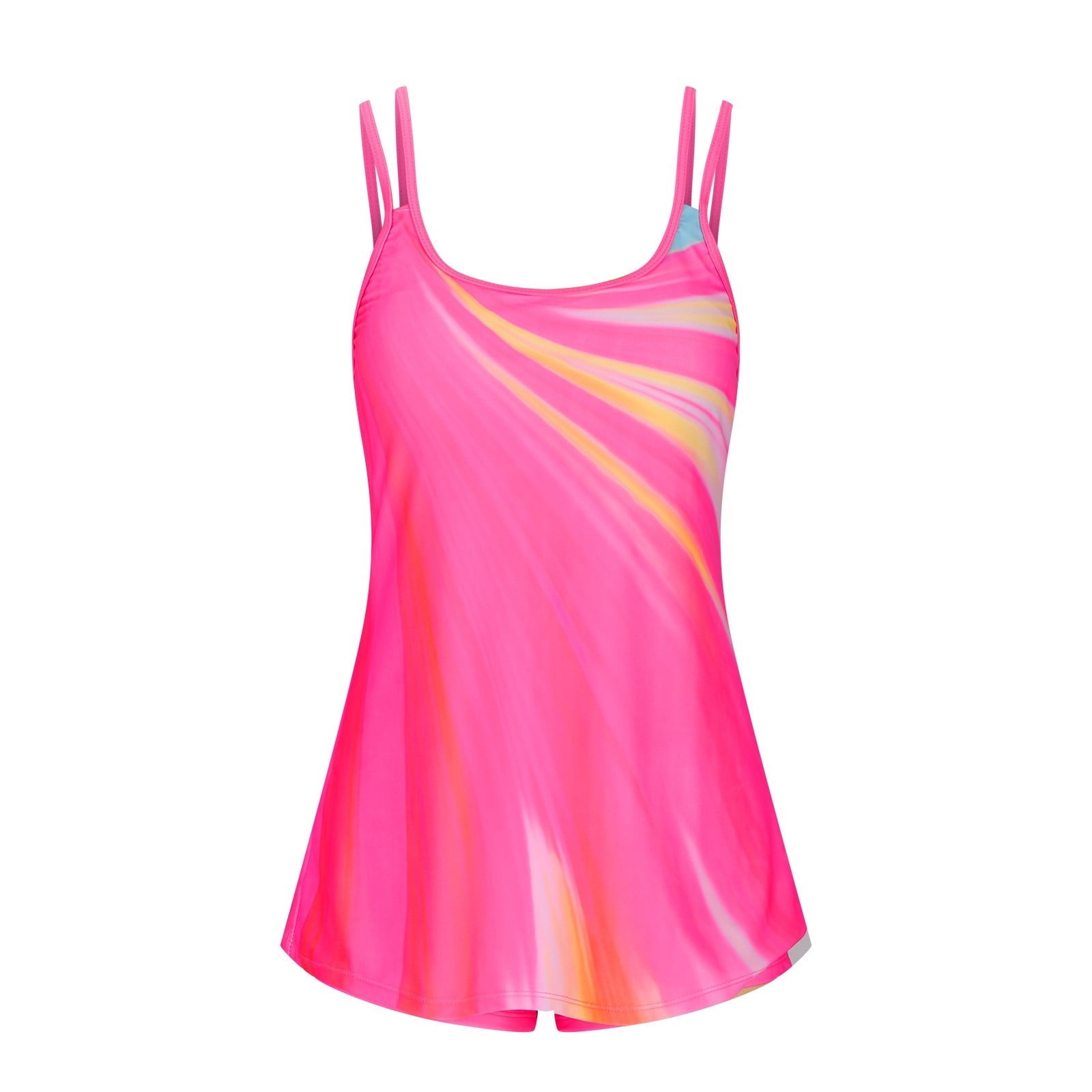 QUNYINEY Colorblock Swim Suits for Women 2025 Tankini Spaghetti Straps ...