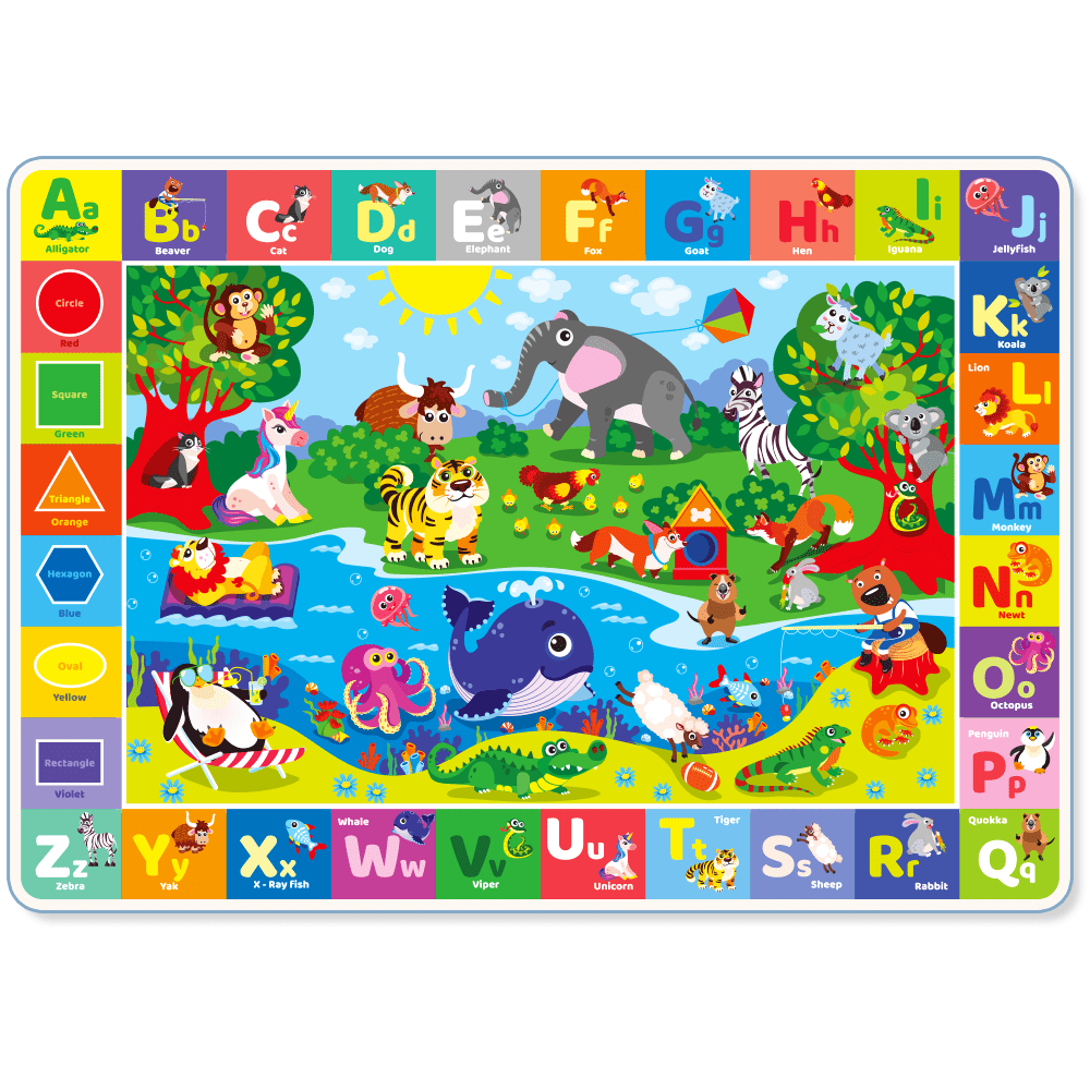 QUOKKA Baby Play Mat for Floor Plush ABC Playmat for Toddlers and ...