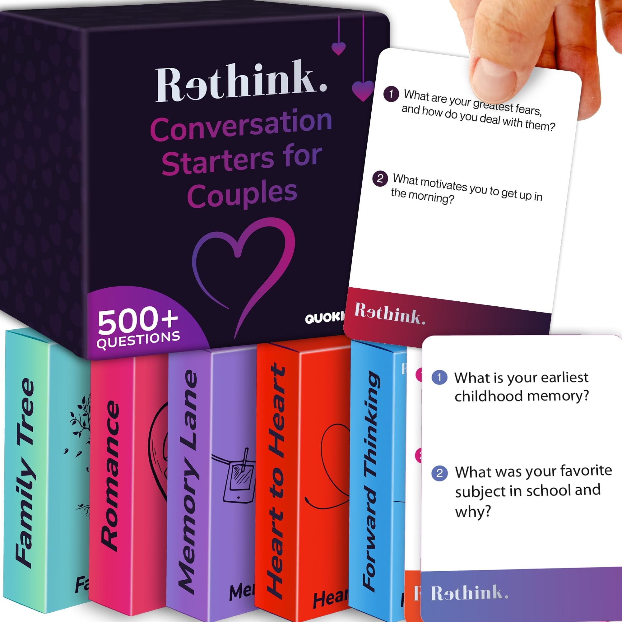 QUOKKA Conversation Cards Game H2FSD- Couples Edition | Premium Version | Relationship ...