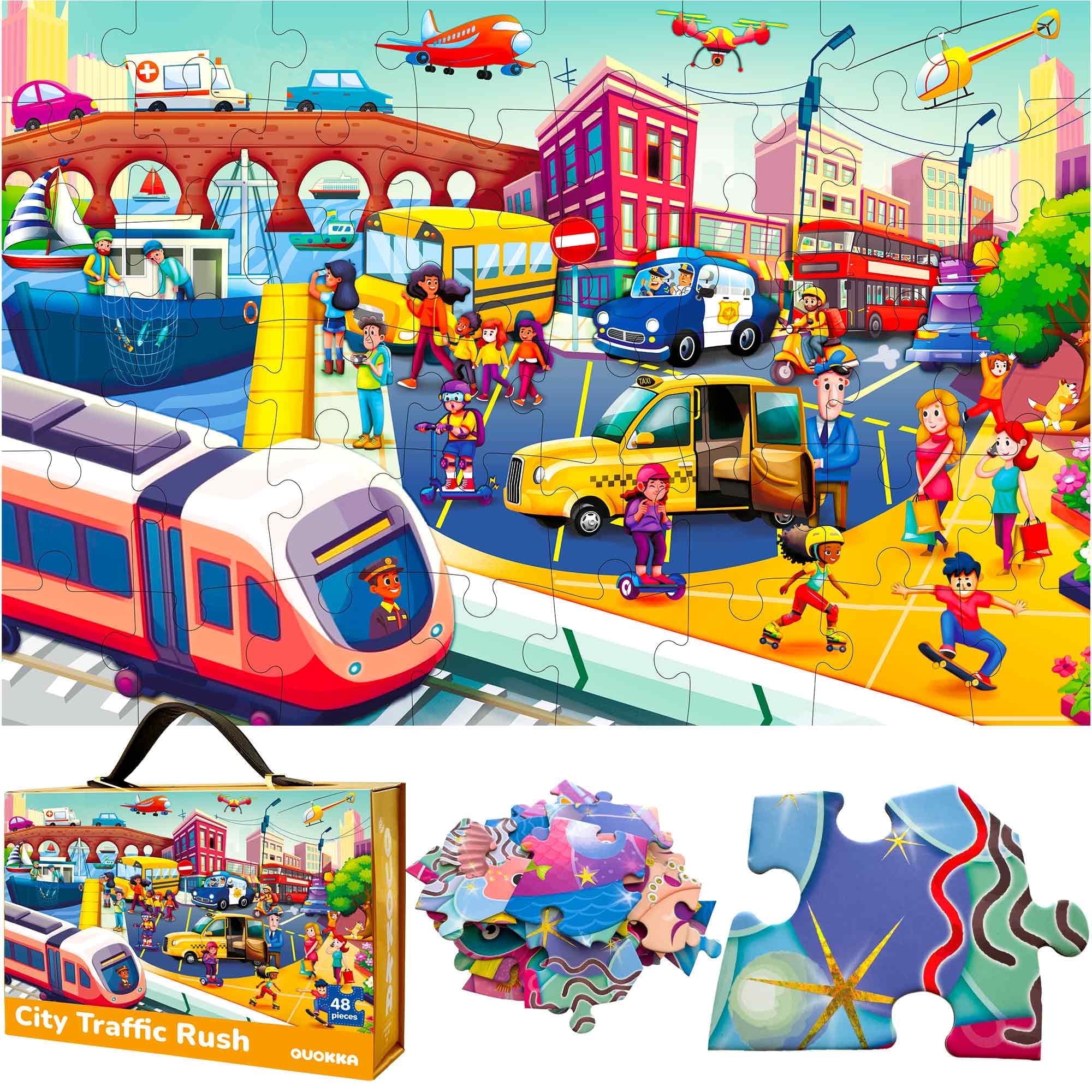 QUOKKA Floor Kids Puzzles Ages 4 6 - Large Puzzles for Toddlers 3-5 ...