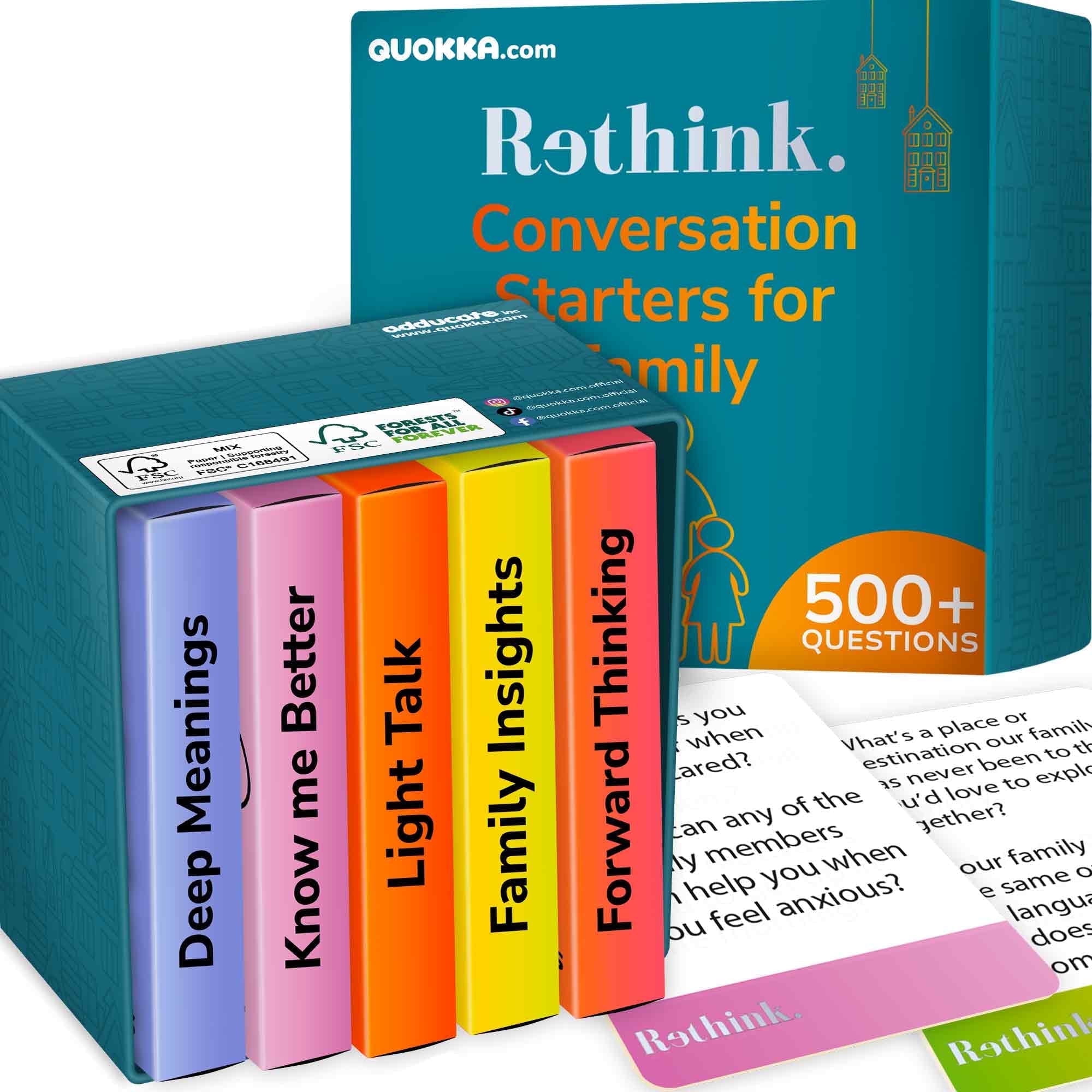 Quokka Rethink! Conversation Starters – 250 Cards, Fun Icebreaker Game ...