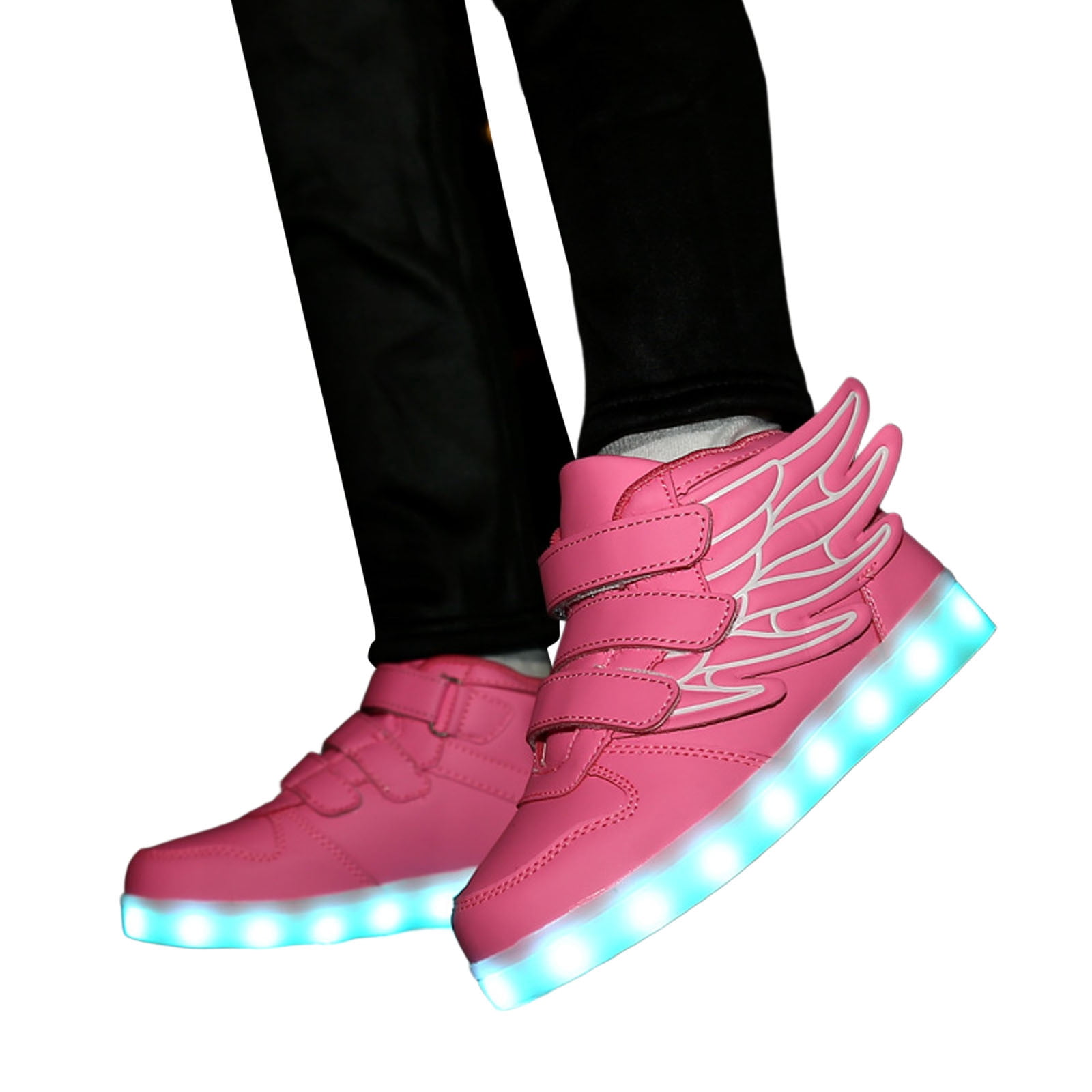 QUOTAY Girls Campus Sport Light Up Running Shoes USB Charging LED Light ...