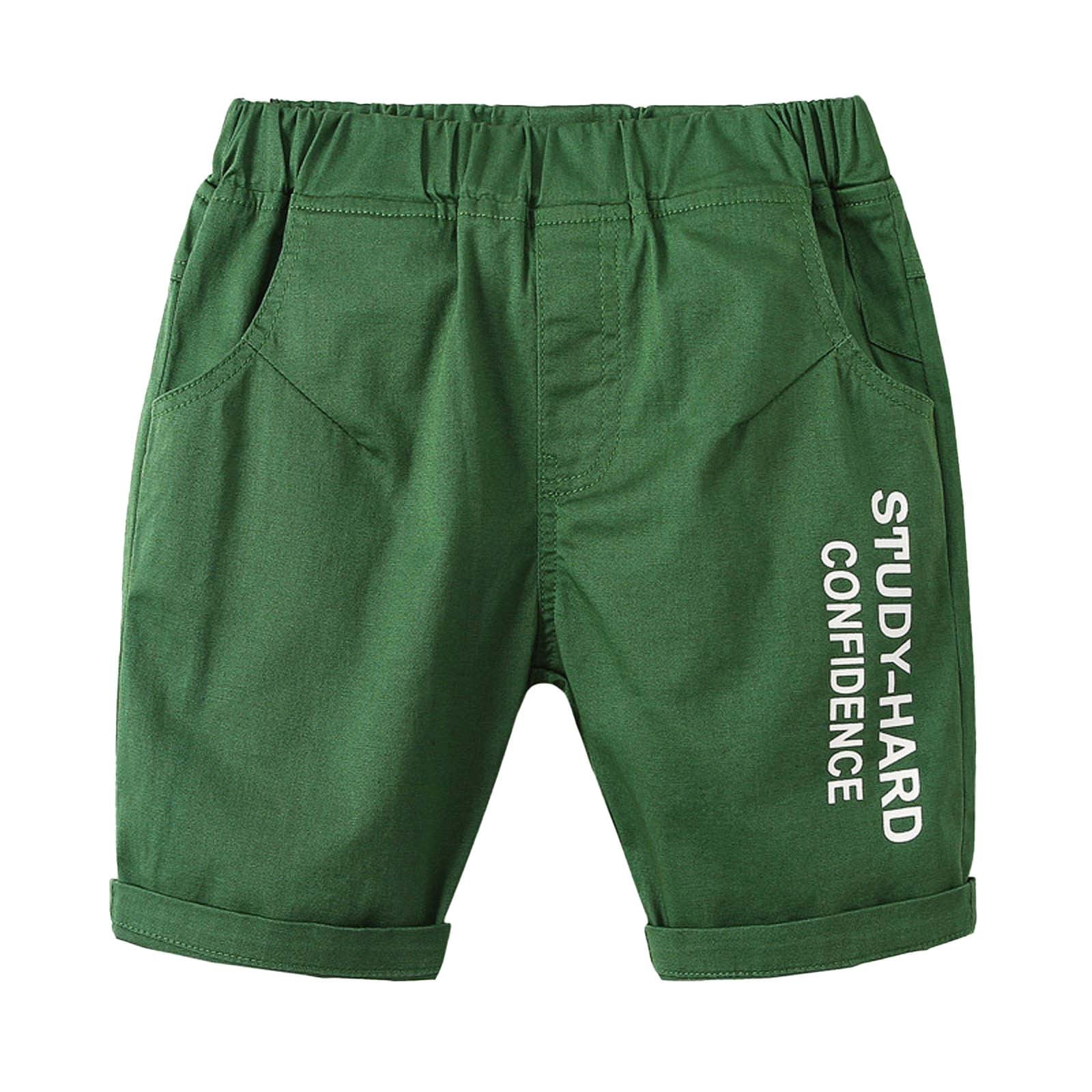 QUOTAY Kids Alphabet Pattern Five Inch Inseam Boys Shorts Breathable ...