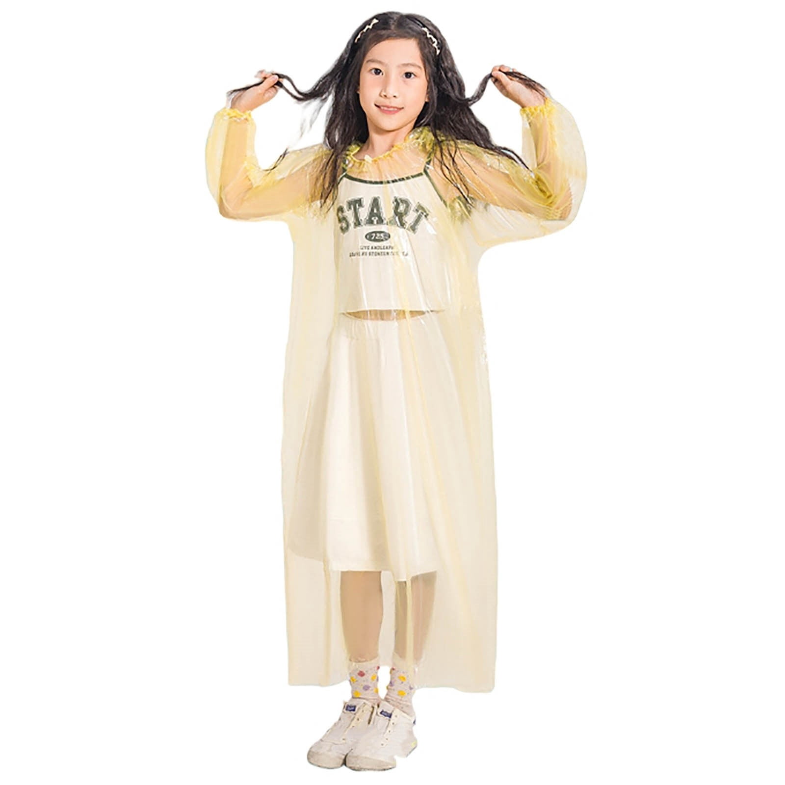 QUOTAY Kids Disposable Card-Style Portable Thick Full Body Rain Ponchos ...