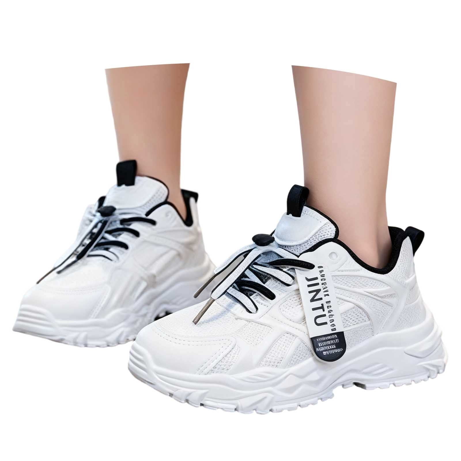 QUOTAY Stylish Boys Sneakers Breathable Athletic Shoes with Thick Sole ...