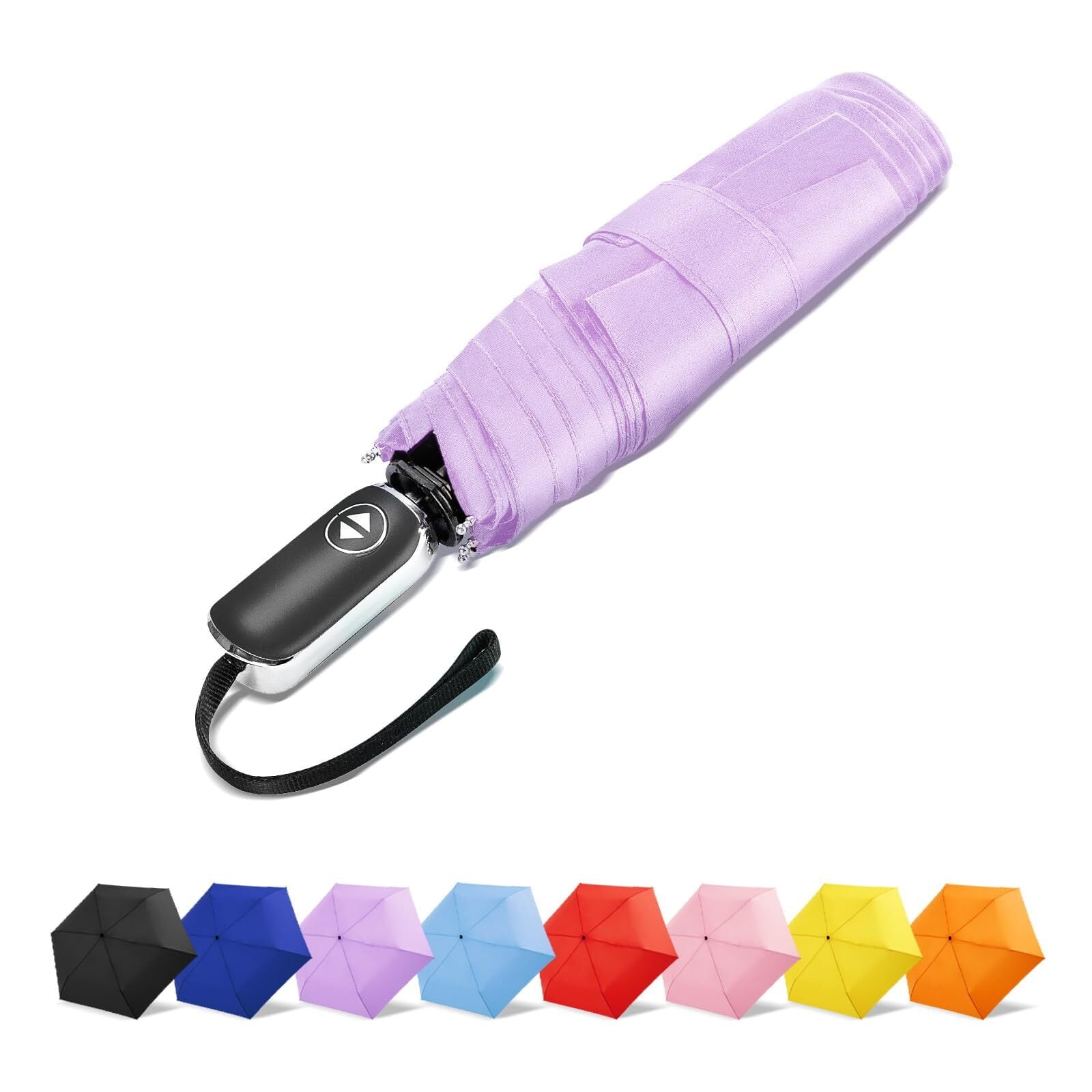 QUQ Compact Travel Umbrella Small - Arc 42 Inch, Automatic Mini ...