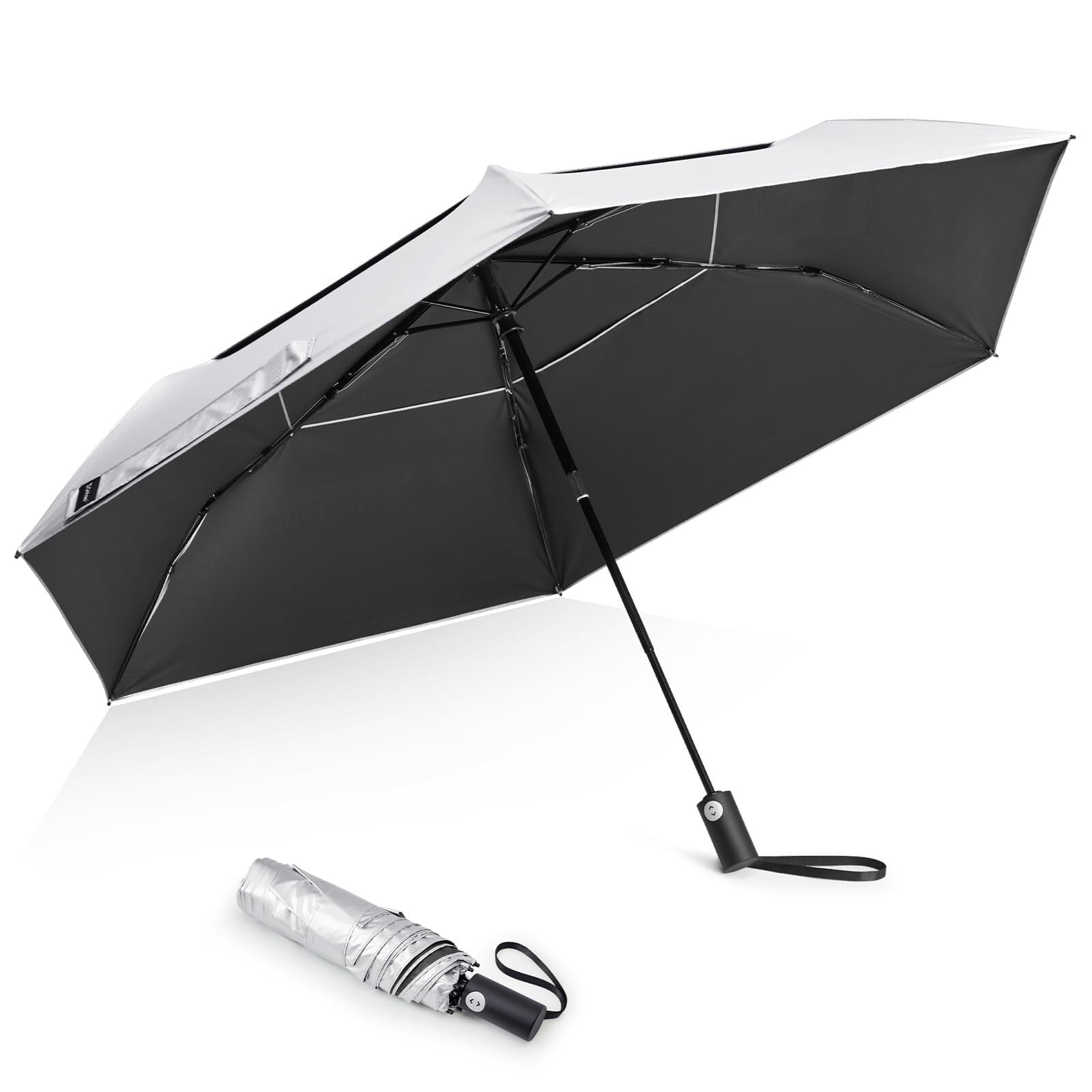 QUQ Travel Umbrella Ultralight UPF 50+ UV Protection Compact Sun ...