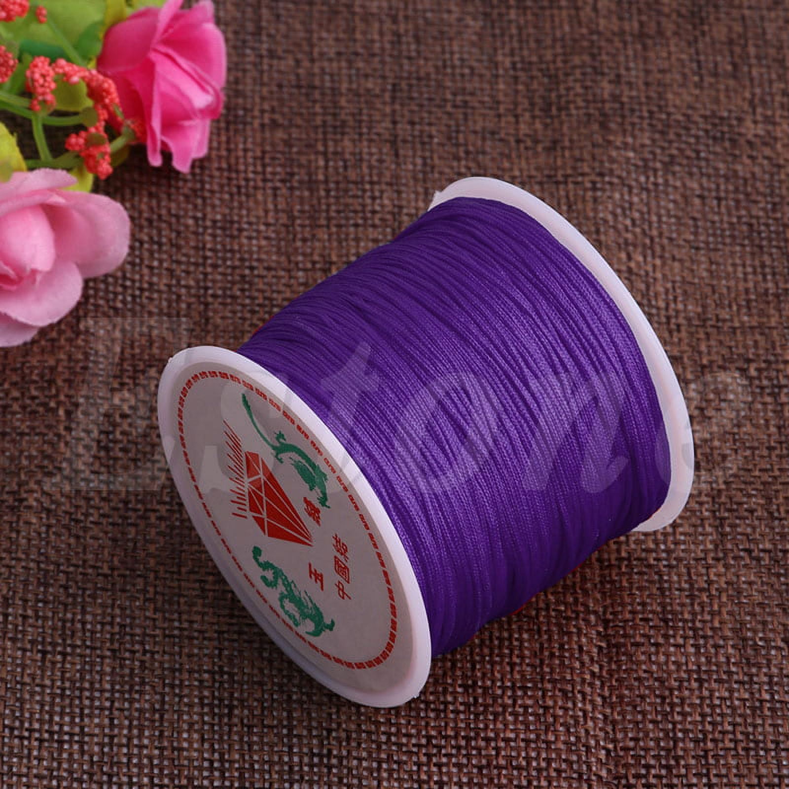 QUSENLON 0.8mm Nylon Cord Thread Chinese Knot Macrame Rattail Bracelet ...