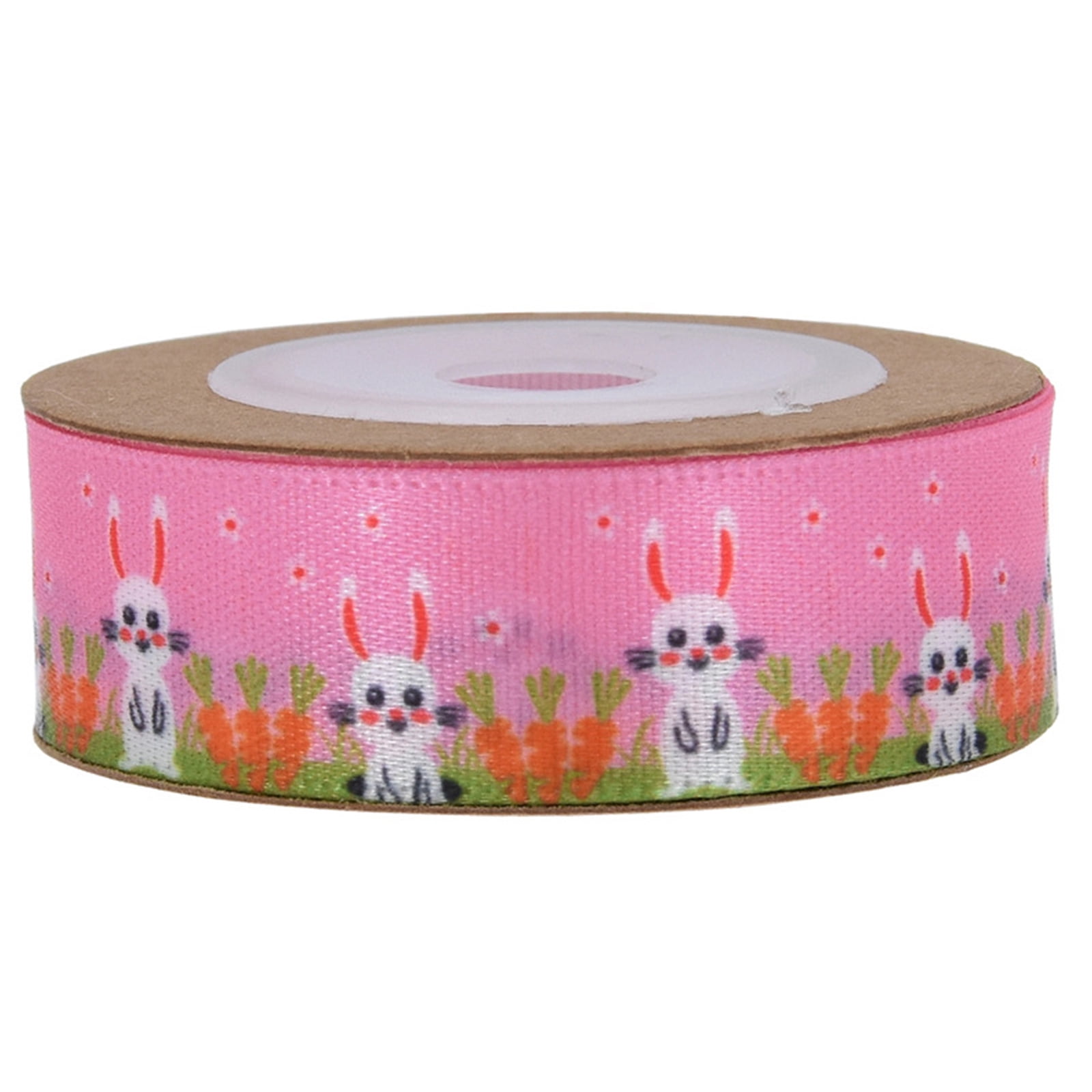 QUSENLON Easter Ribbon Roll Bunny Rabbit Carrot Ribbons Hair Bow Diy ...