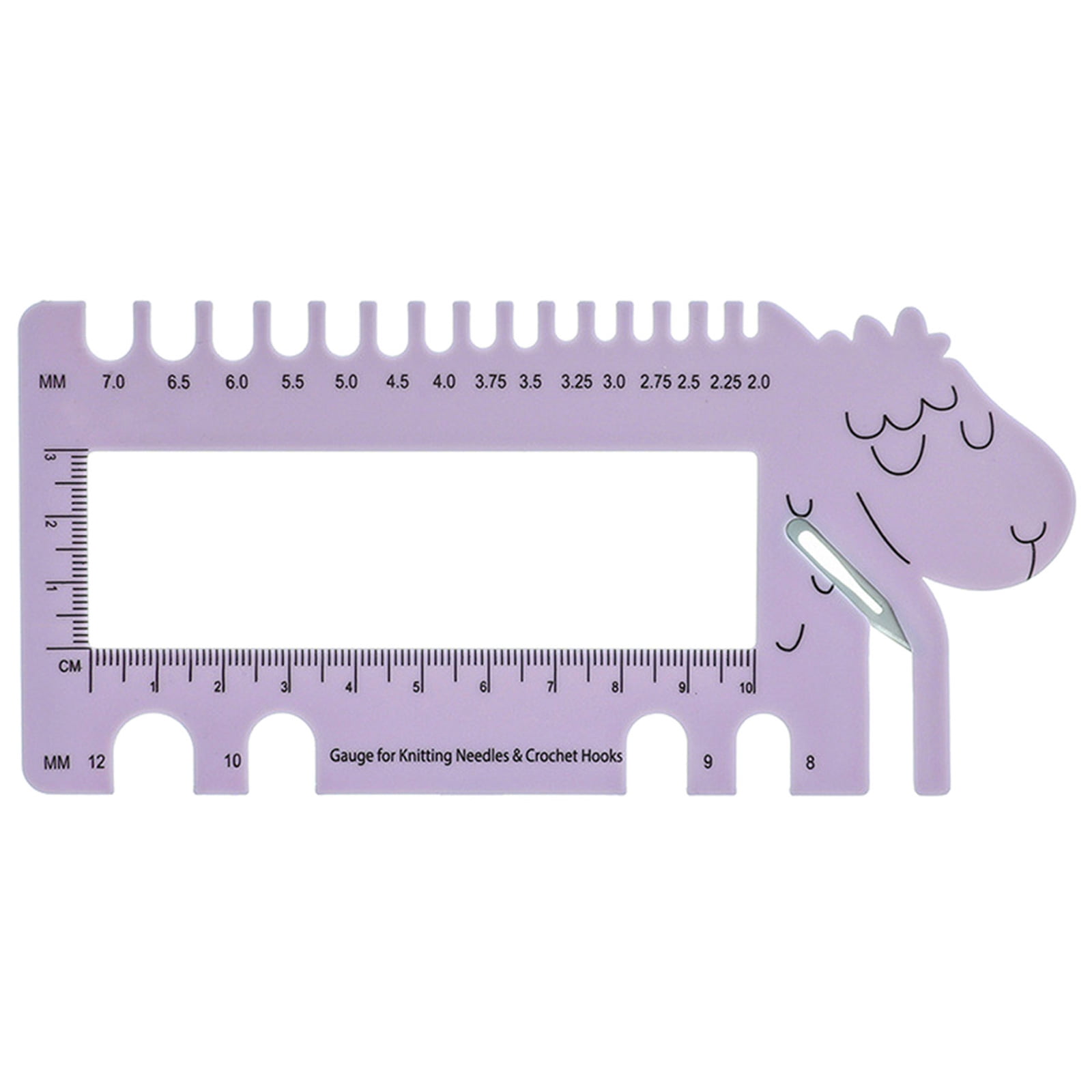 QUSENLON Plastic Ruler Sheep Shape Sewing Knitting Crochet Hook Needles ...