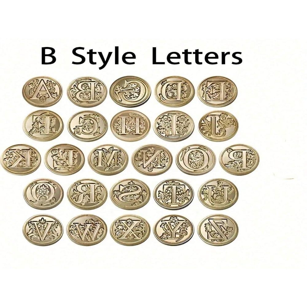 QUTETN 1/26PCS Copper Head Letter Seal Stamps For DIY Scrapbooking ...