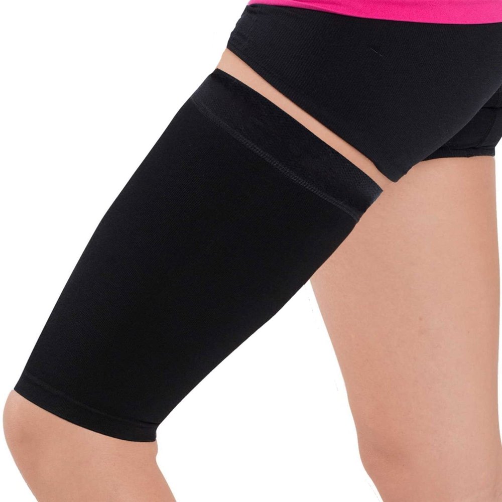 QUTETN 1 Pair Thigh Compression Sleeve Hamstring Quadriceps Groin Pull ...