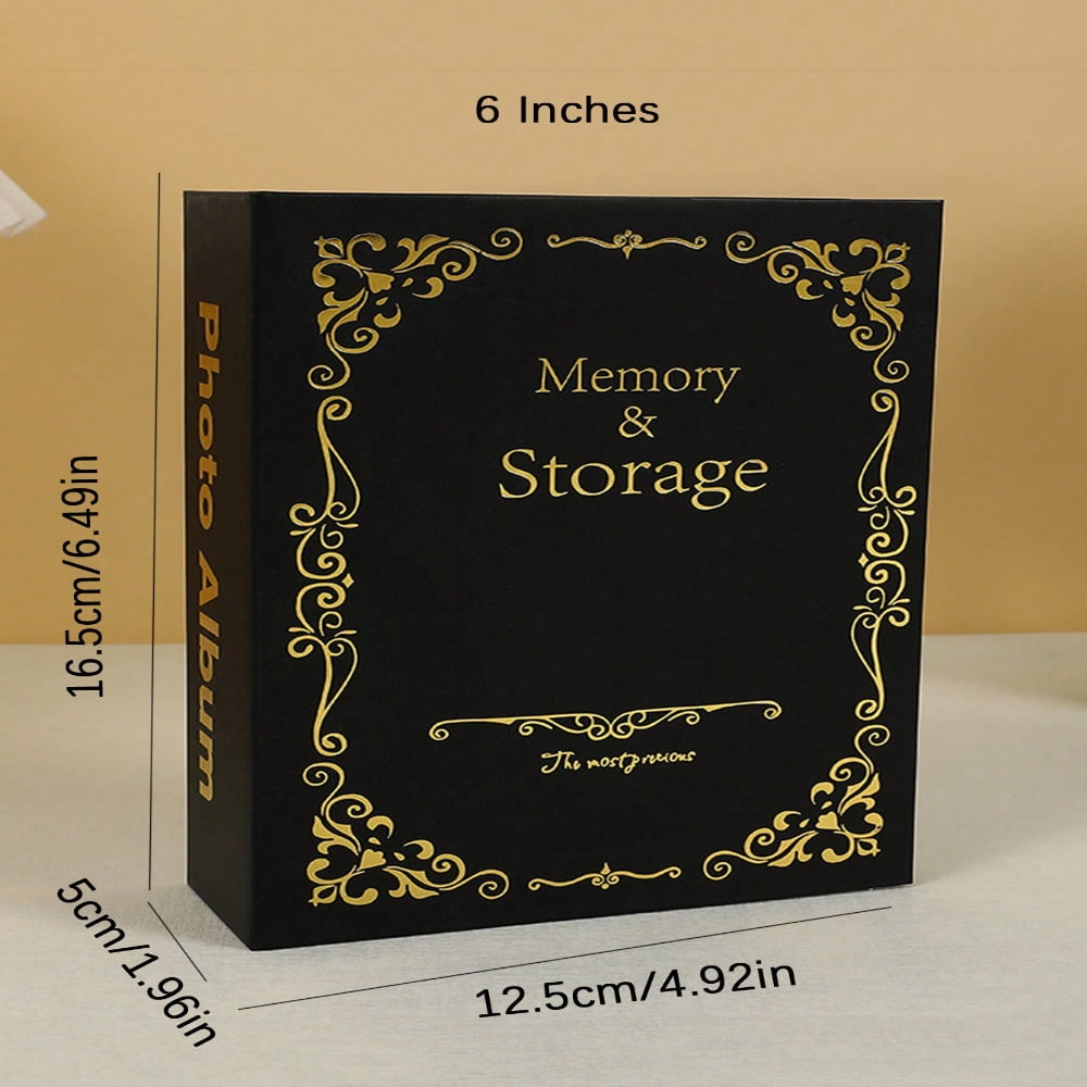QUTETN 100 Sheets 6 Inch Insert Page Photo Album With Classic Hot ...