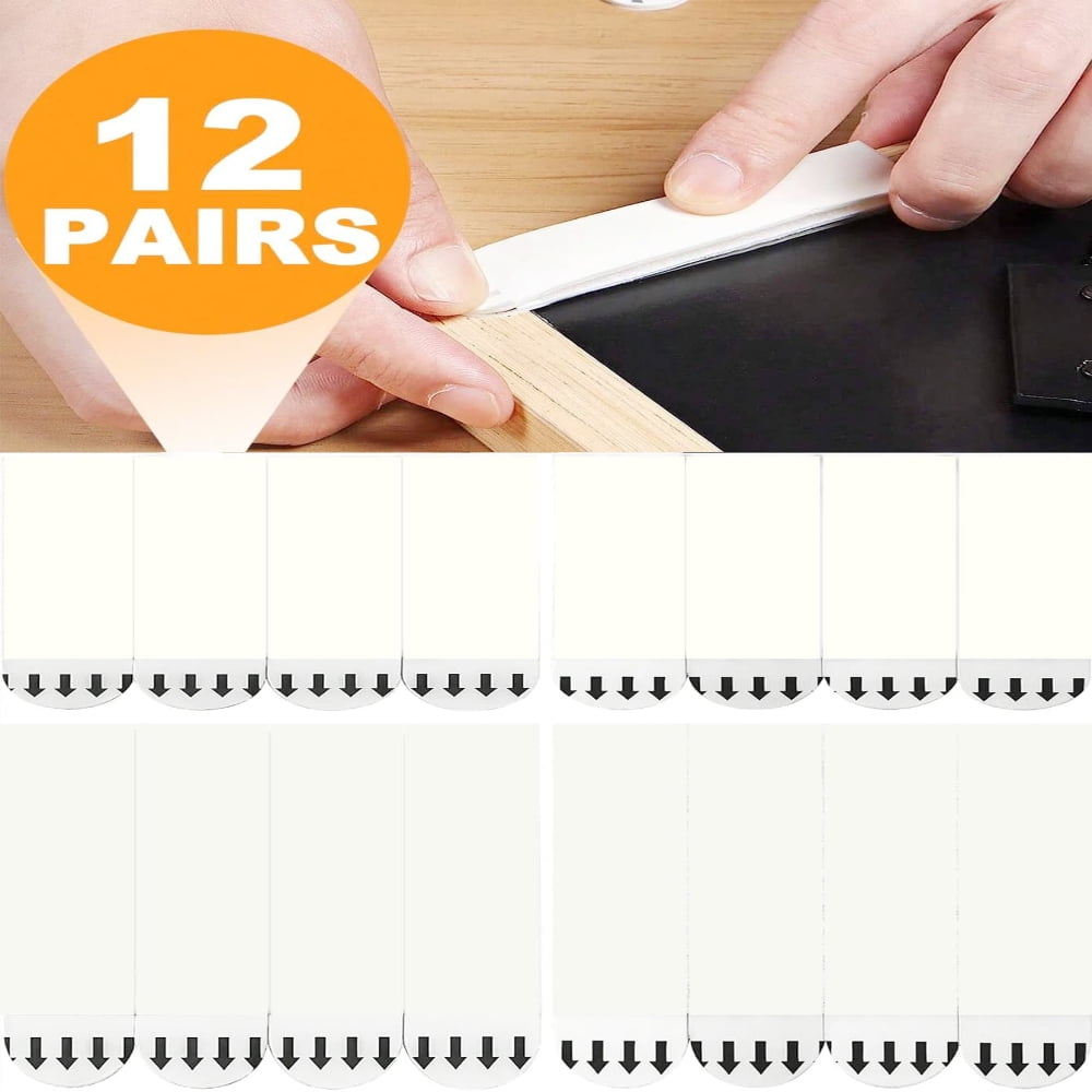 QUTETN 12 Pairs Removable Adhesive Picture Hangers With Non-Trace Wall ...