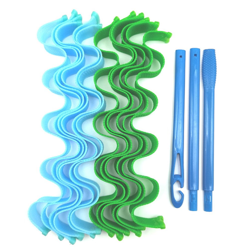 QUTETN 12 pieces Wavy Hair Styling kit Magic Water Wavy Curling Iron ...