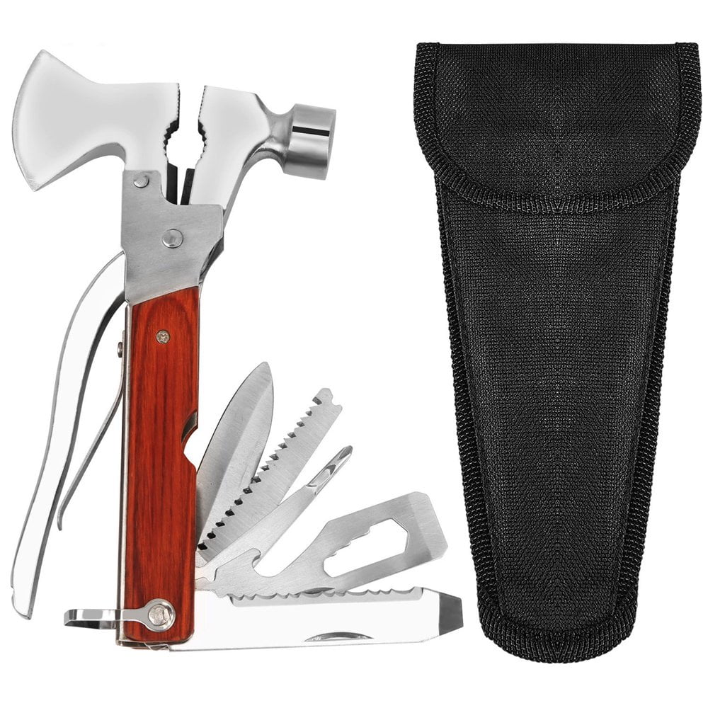 QUTETN 14 in 1 Outdoor Survival Multitool Portable Stainless Steel ...
