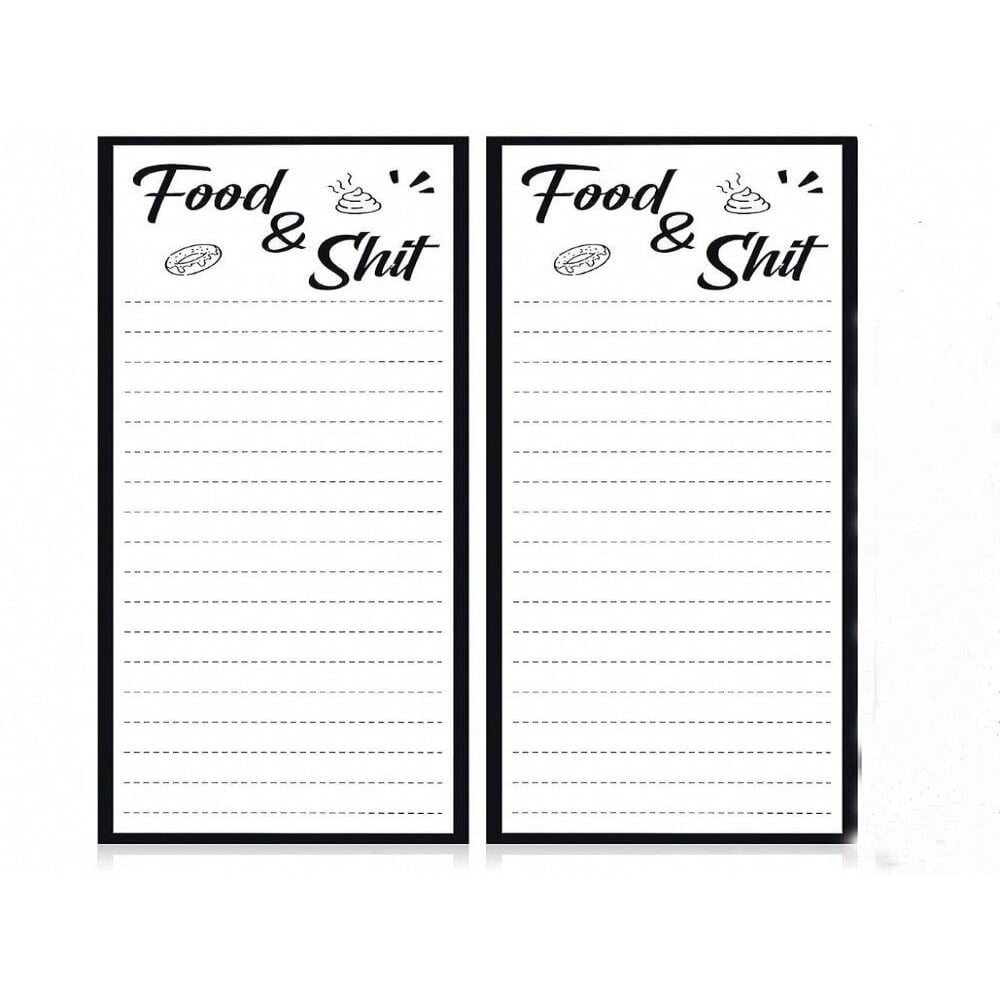 QUTETN 1Pc/2pcs Magnetic List Notepad Funny Grocery List Reminders ...