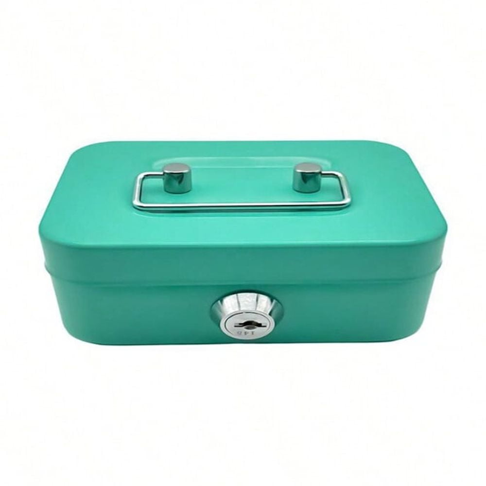 QUTETN 1pc Metal Key Lock Storage Box Money Box Adult Security Box Coin ...