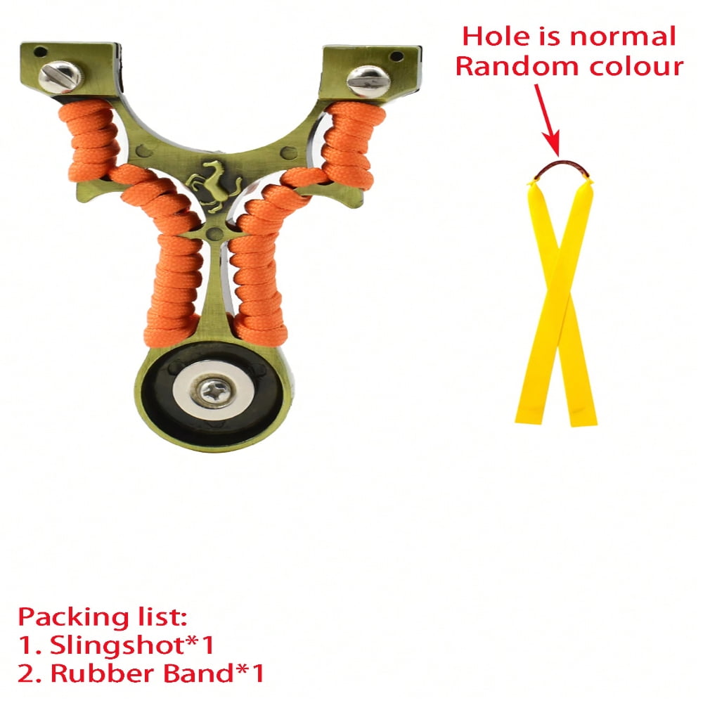 QUTETN 1pc Outdoor Shooting Attachable Steel Ball Slingshot With ...
