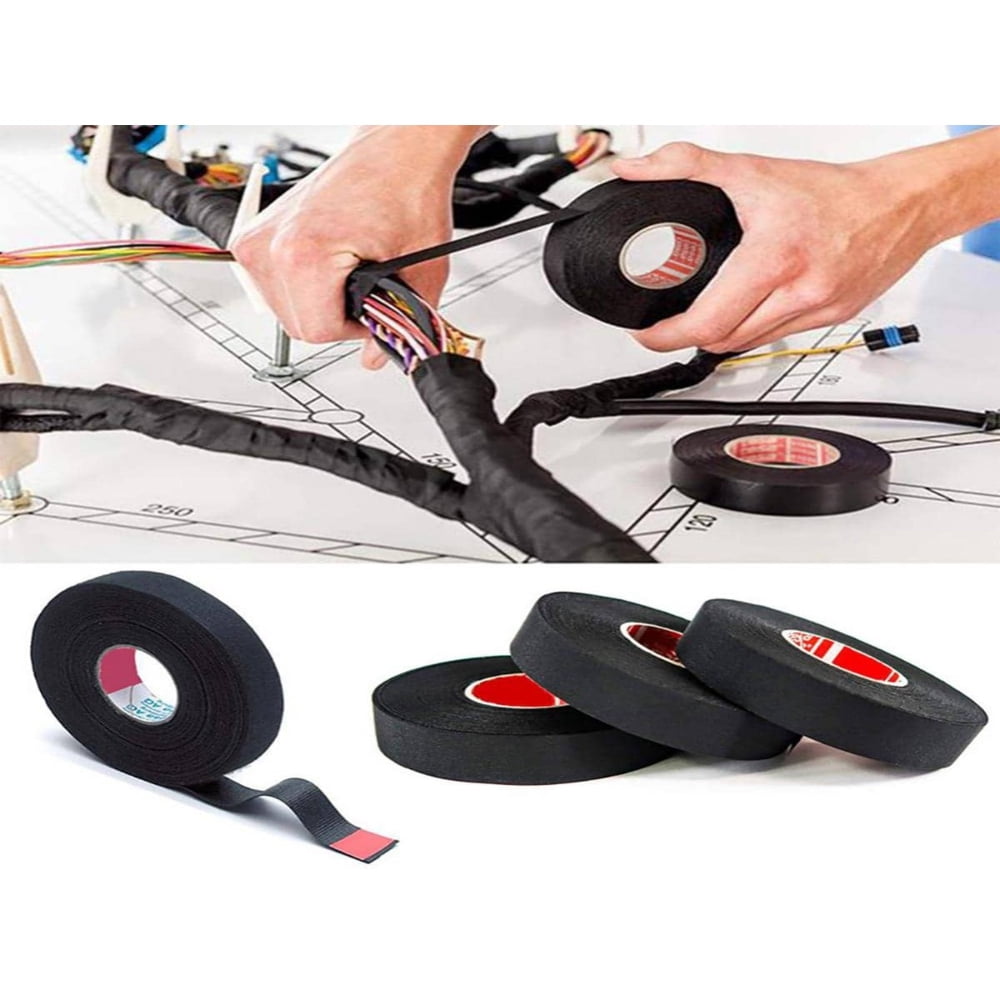 QUTETN 1pcs 15M 9/15/19/25MM Heat-resistant Adhesive Cloth Fabric Tape ...