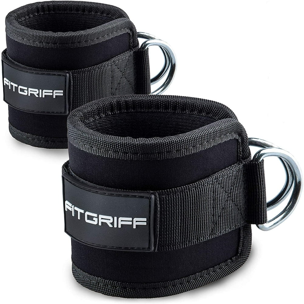 QUTETN 2 Pack V1 Padded Foot Straps For Physical Training On The Cable ...