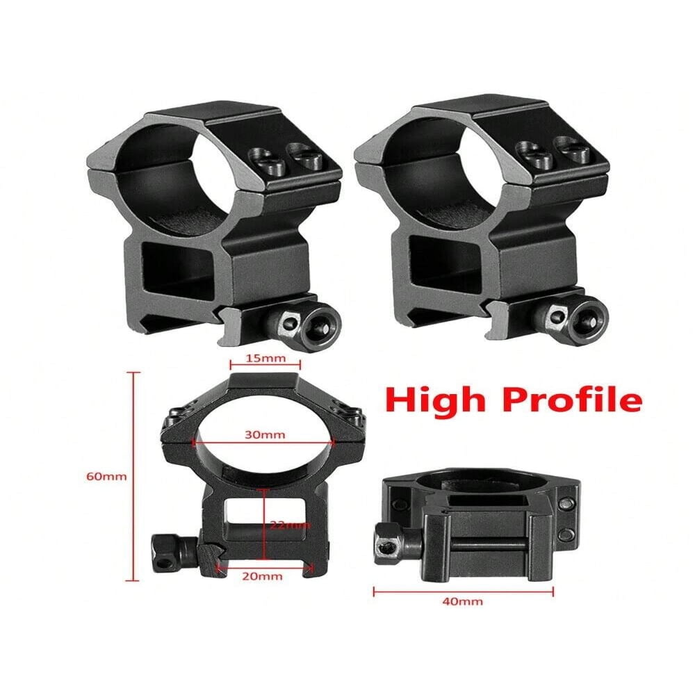 QUTETN 25.4mm/30mm Low/Middle/High Profile Scope Rings For 20mm ...