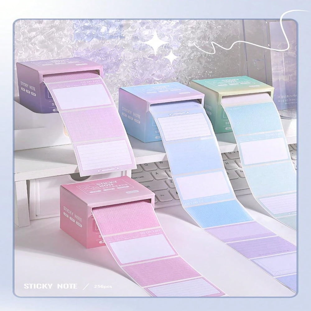 QUTETN 256pcs Pull-out Sticky Notes For Student‘s Note-taking Labeling ...