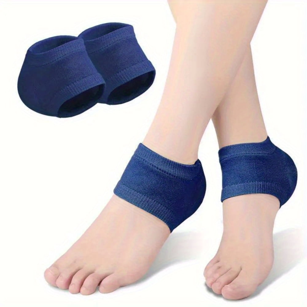 QUTETN 2pcs Plantar Fasciitis Heel Protector Sleeve Silicone Gel Heel ...