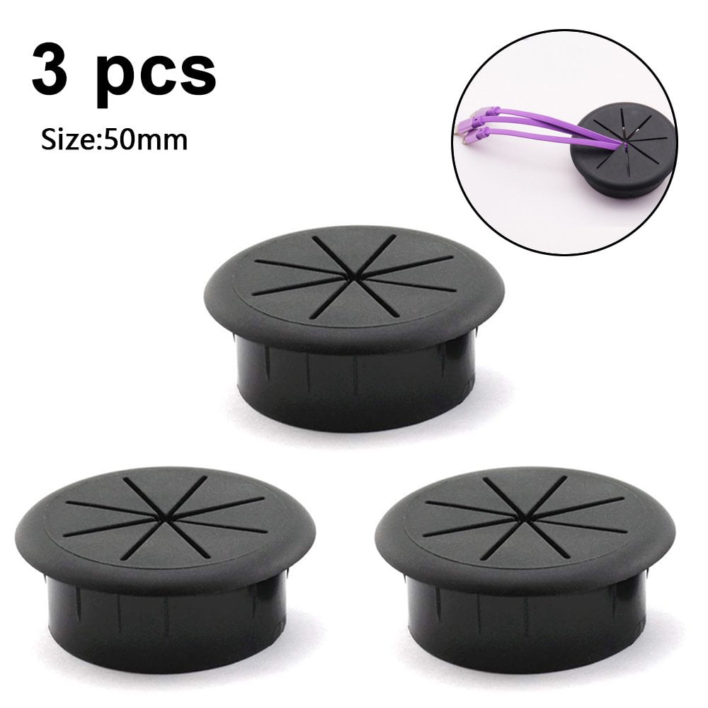 QUTETN 3PCS Flexible Desk Grommet 50mm Desk Grommet Aperture - Walmart.com