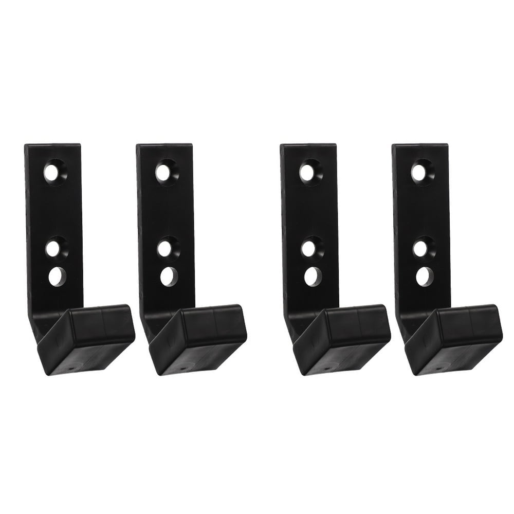 QUTETN 4 Pcs Wall Mounted Barbell Rack Barbell Storage Rack Weight Bar ...